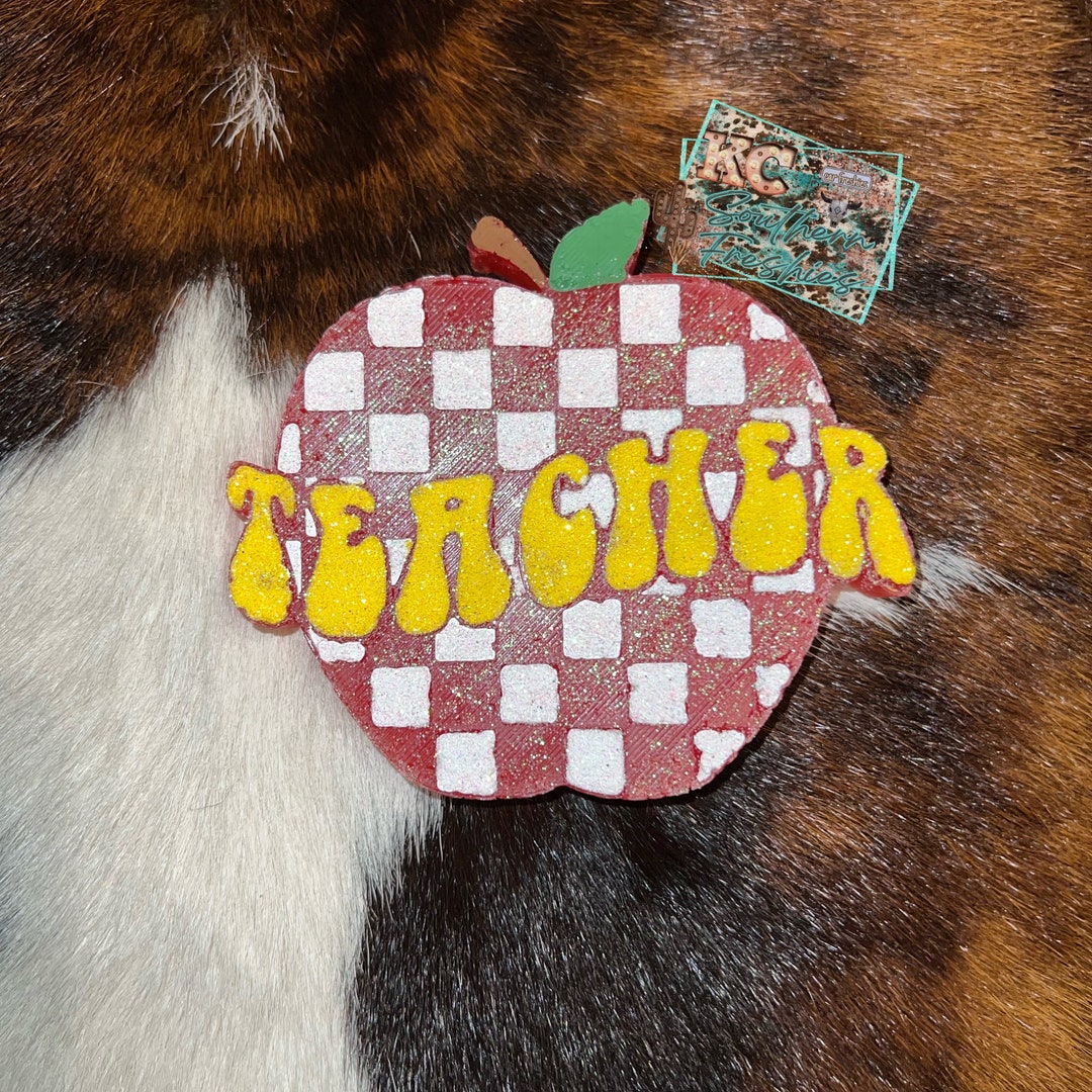 Freshie / Car Freshie / Checkered Teacher Apple Freshie/ - Etsy