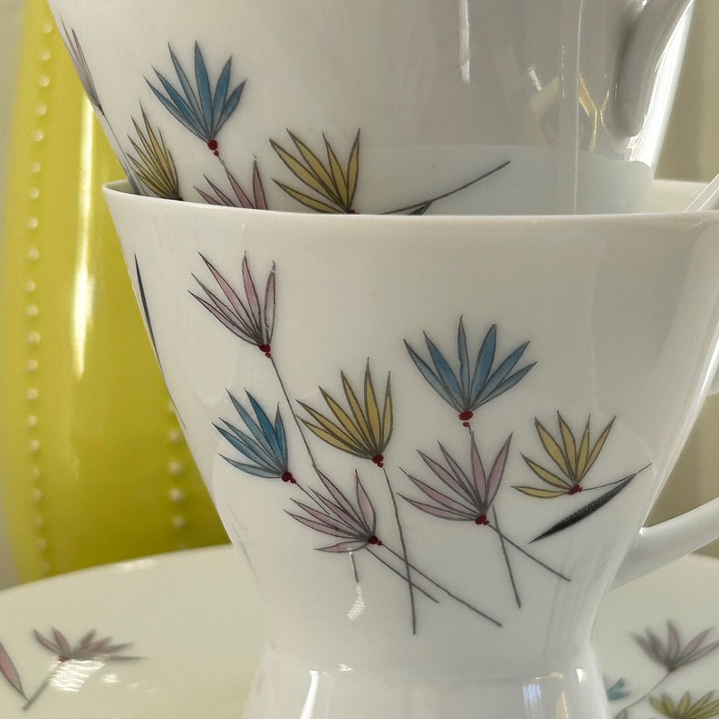 Vintage Rosenthal China Tea Set: Atomic Floral Design by Raymond Loewy ...