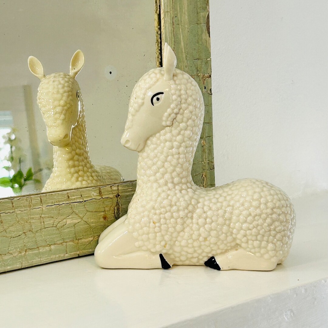 Vintage Llama Figurine: 1950s Porcelain Collectible, Made in Japan - Etsy