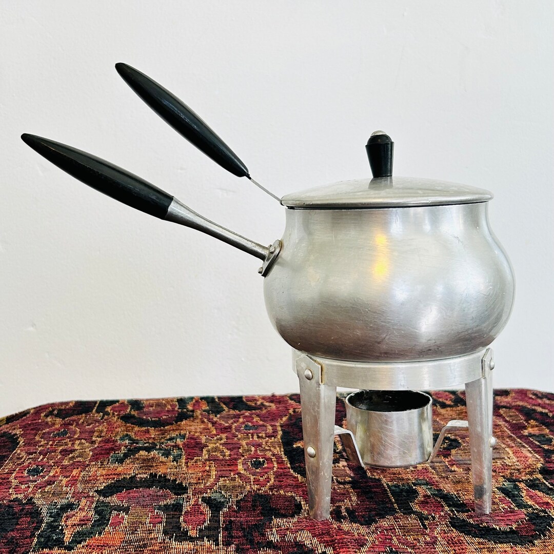 RARE Complete Set of Vintage Fondue Warming Pot by Puralum Italy ...