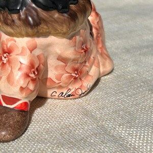 RARE Cora by C. Alan Johnson in Pink With Red Trim Floral Dress Alaskan ...