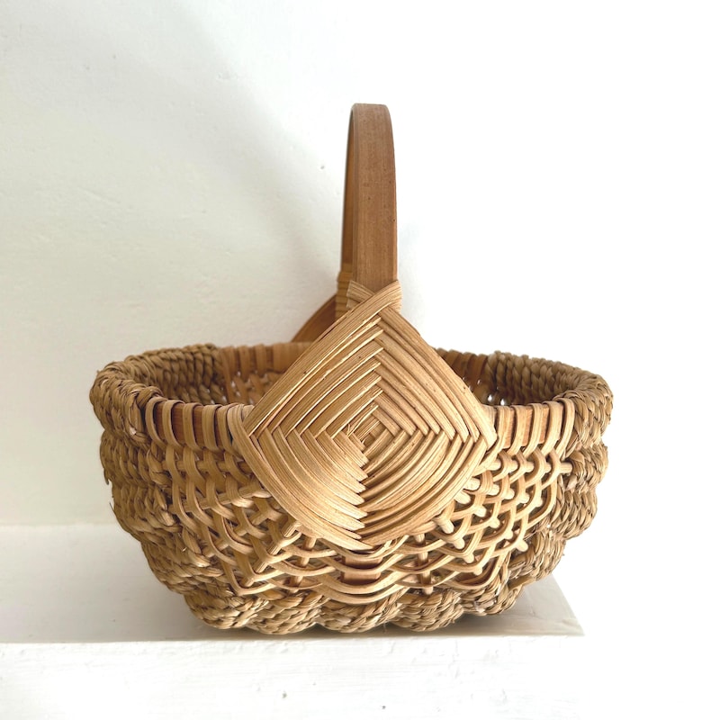Vintage Wood Basket - Etsy