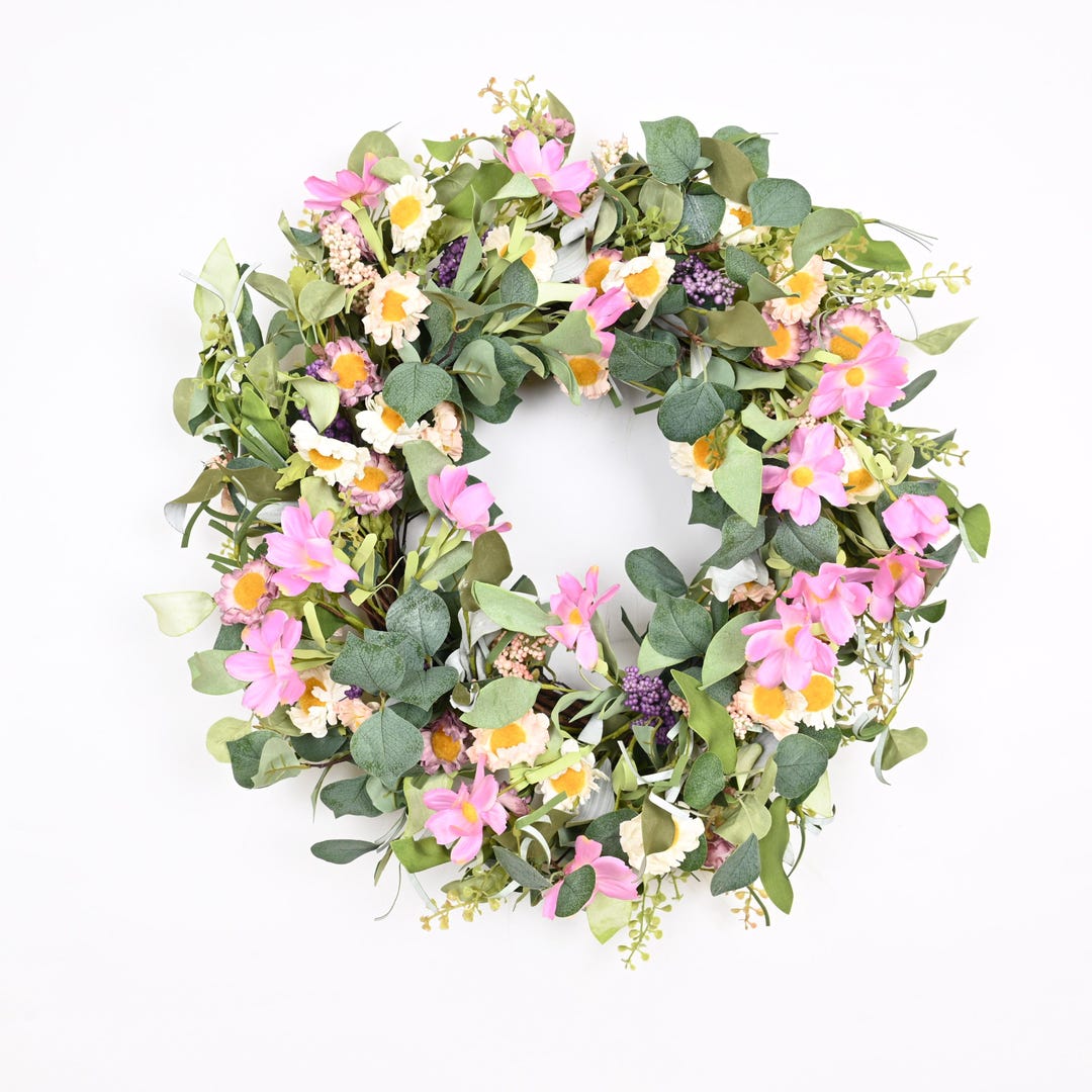24 Inch Spring Every Day Front Door Hydrangea Lavender Grape Vine ...