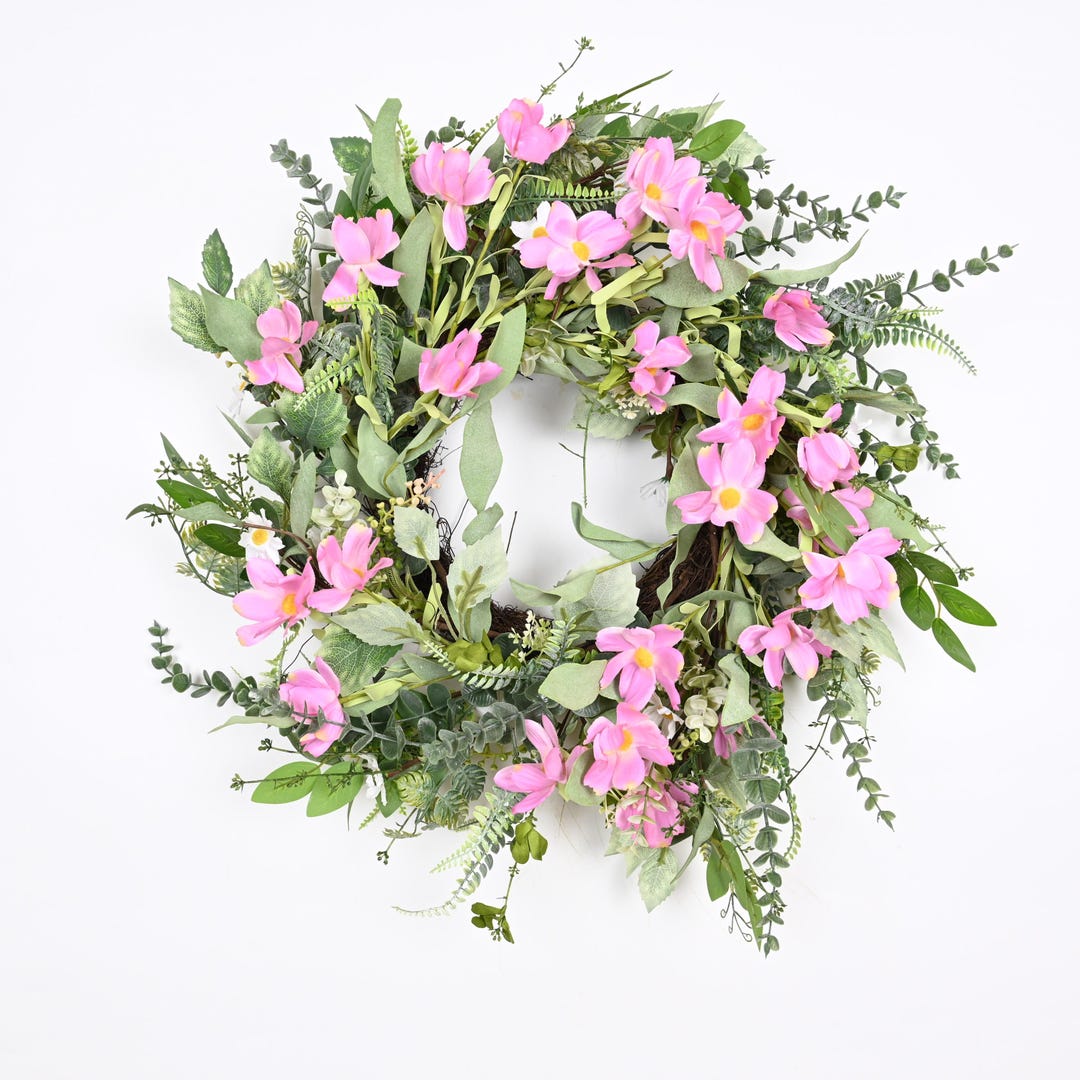 24 Inch Spring Every Day Front Door Hydrangea Lavender Grape Vine ...