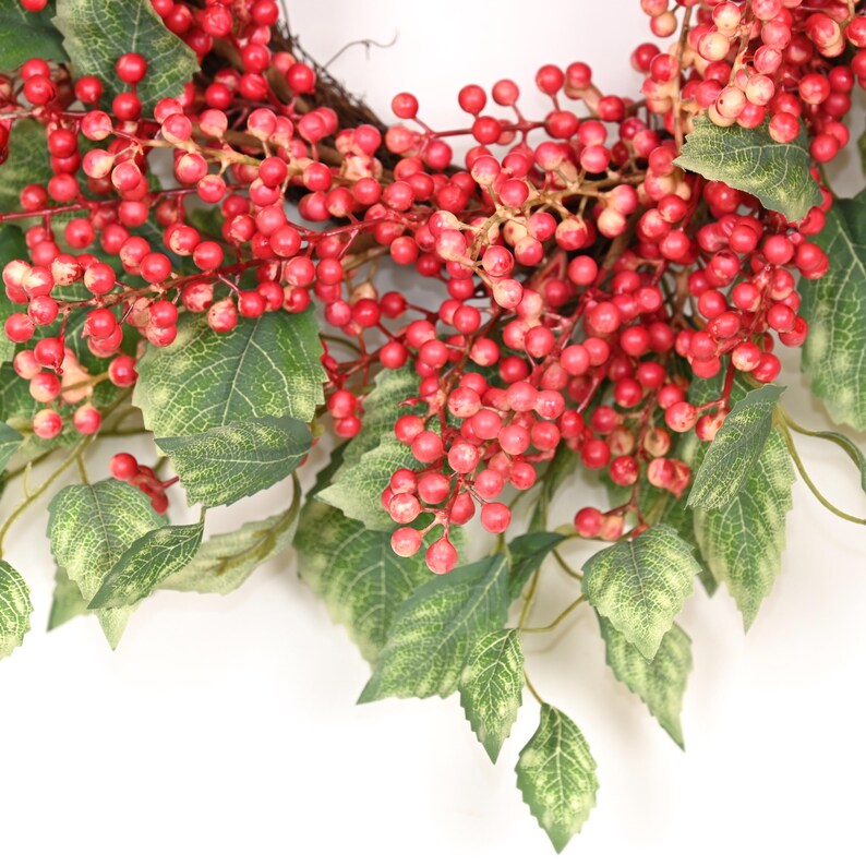 Handcrafted Cream Pip Berry Wreath: Eucalyptus Front Door Decor (22 ...