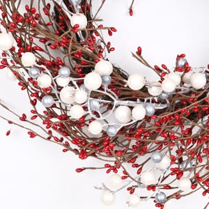 Front Door Wreath Farmhouse Winter Red Berry Wreath Winter Berry Wreath ...