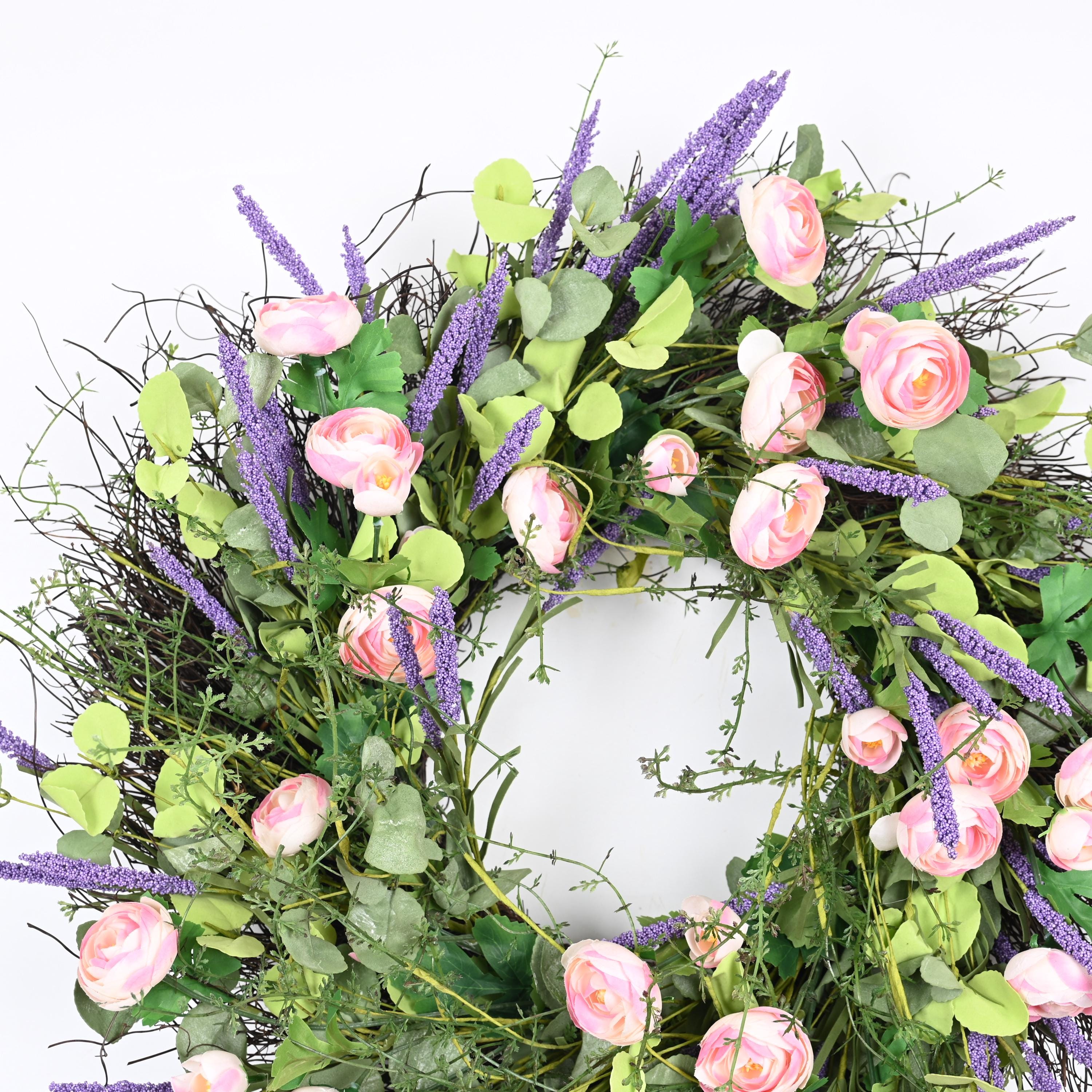 Lavender Peony Wreath: Spring Front Door Decor, 26" Handmade Wreath - Etsy