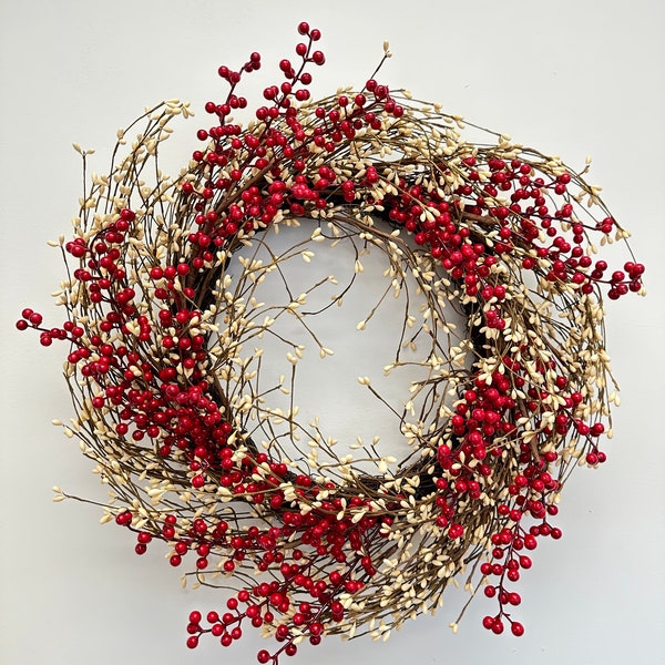 Red Berry Wreath - Etsy