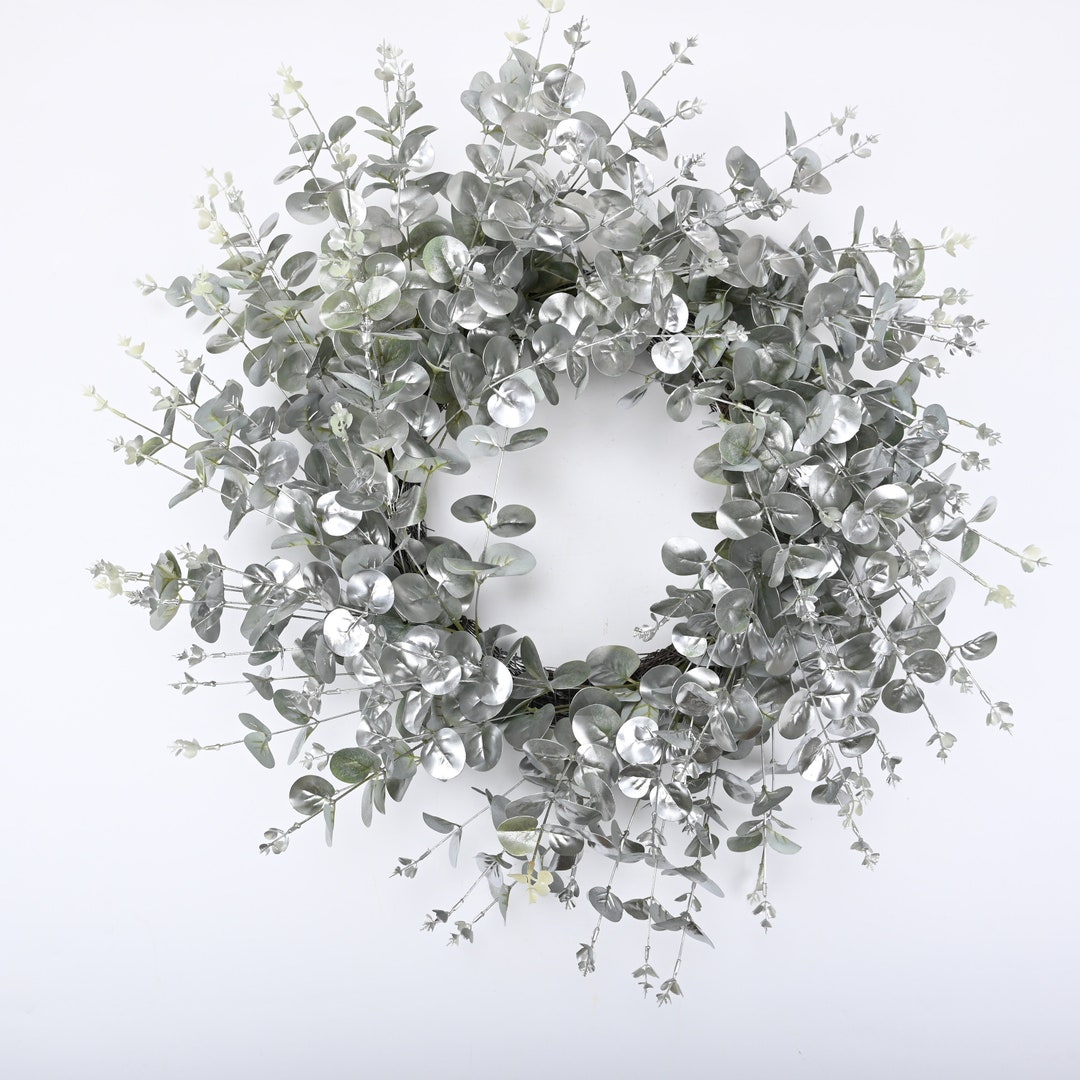 Front Door Wreath Farmhouse Christmas Winter Wreath Artificial ...