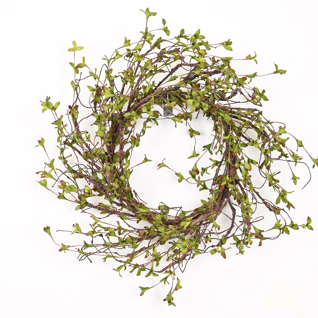 Faux Twig Wreath: Spring Greenery Garland, Home Decor (wreath12"/20"/24 ...