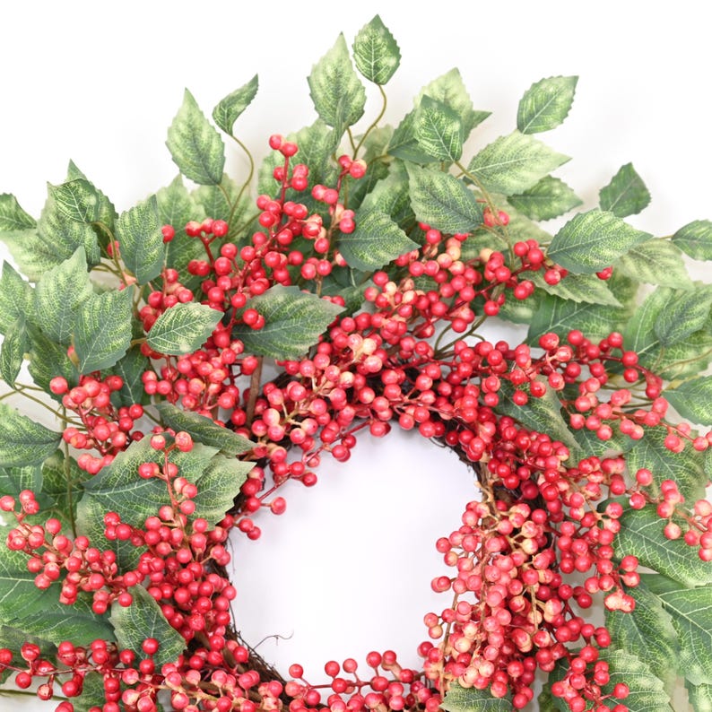 Handcrafted Cream Pip Berry Wreath: Eucalyptus Front Door Decor (22 ...