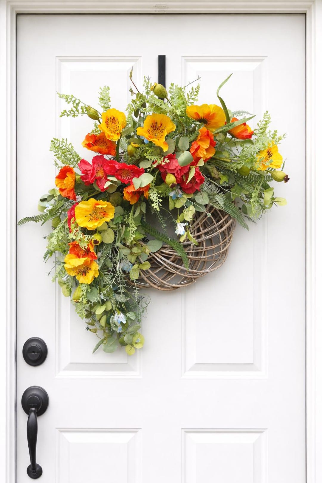 24 Inch Spring Every Day Front Door Hydrangea Lavender Grape Vine ...