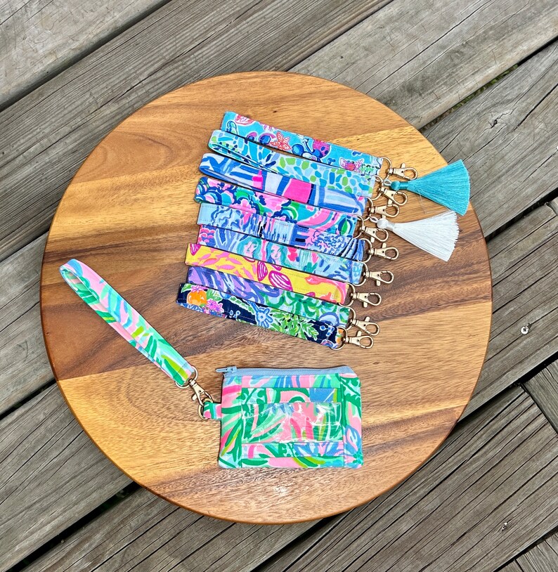 Preppy Keychain, Lobster Claw Clip, Palm Beach Prints - Etsy