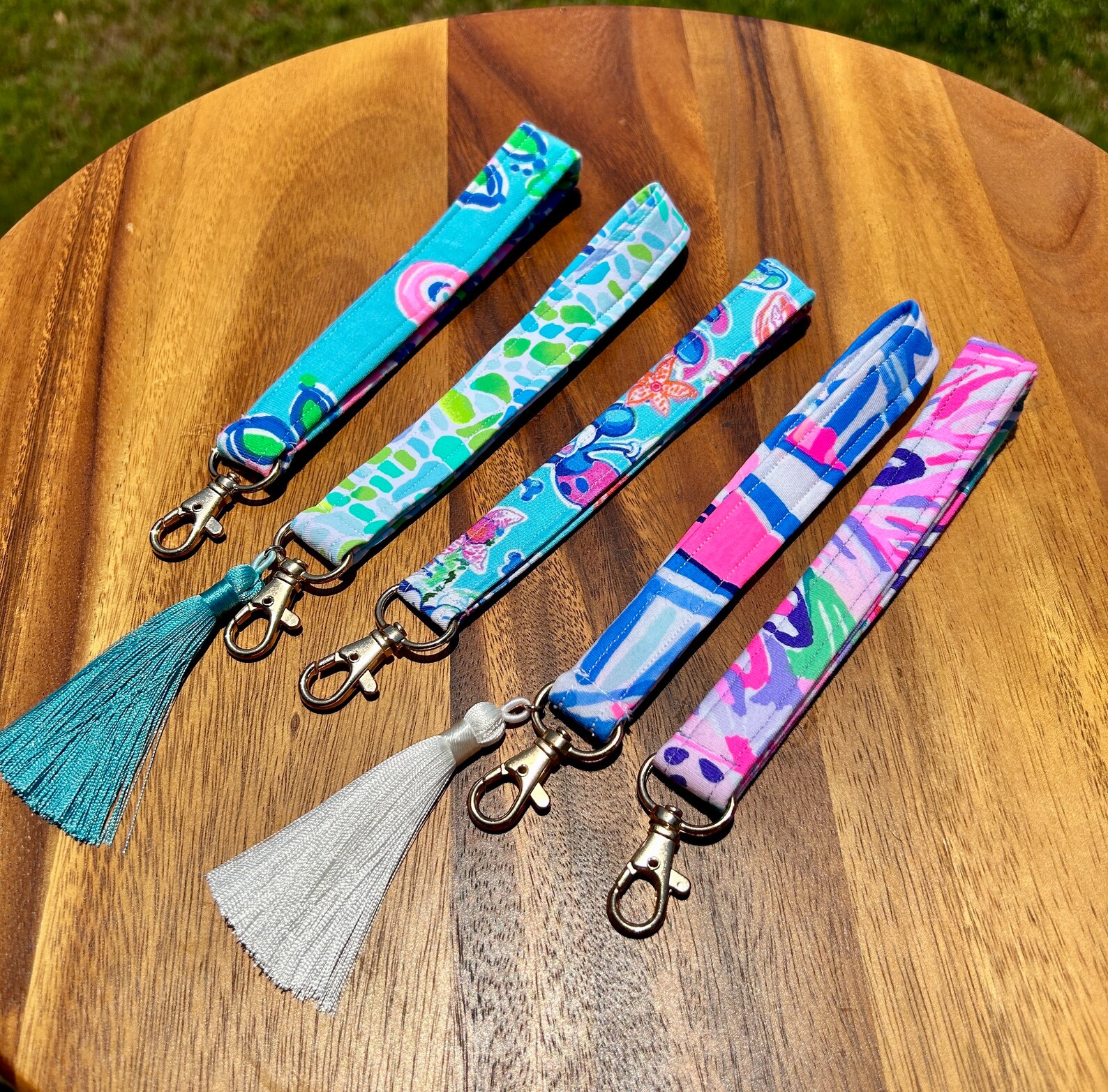 Preppy Keychain, Lobster Claw Clip, Palm Beach Prints - Etsy