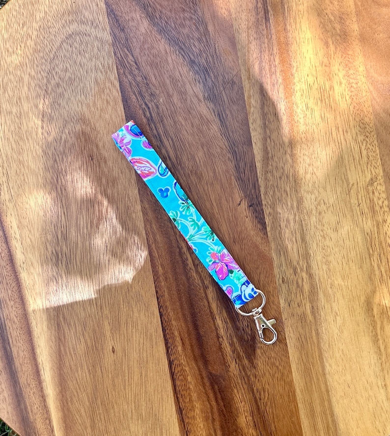 Preppy Keychain, Lobster Claw Clip, Palm Beach Prints - Etsy