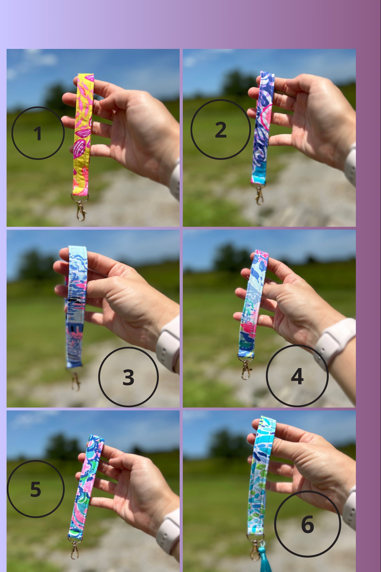 Preppy Keychain, Lobster Claw Clip, Palm Beach Prints - Etsy