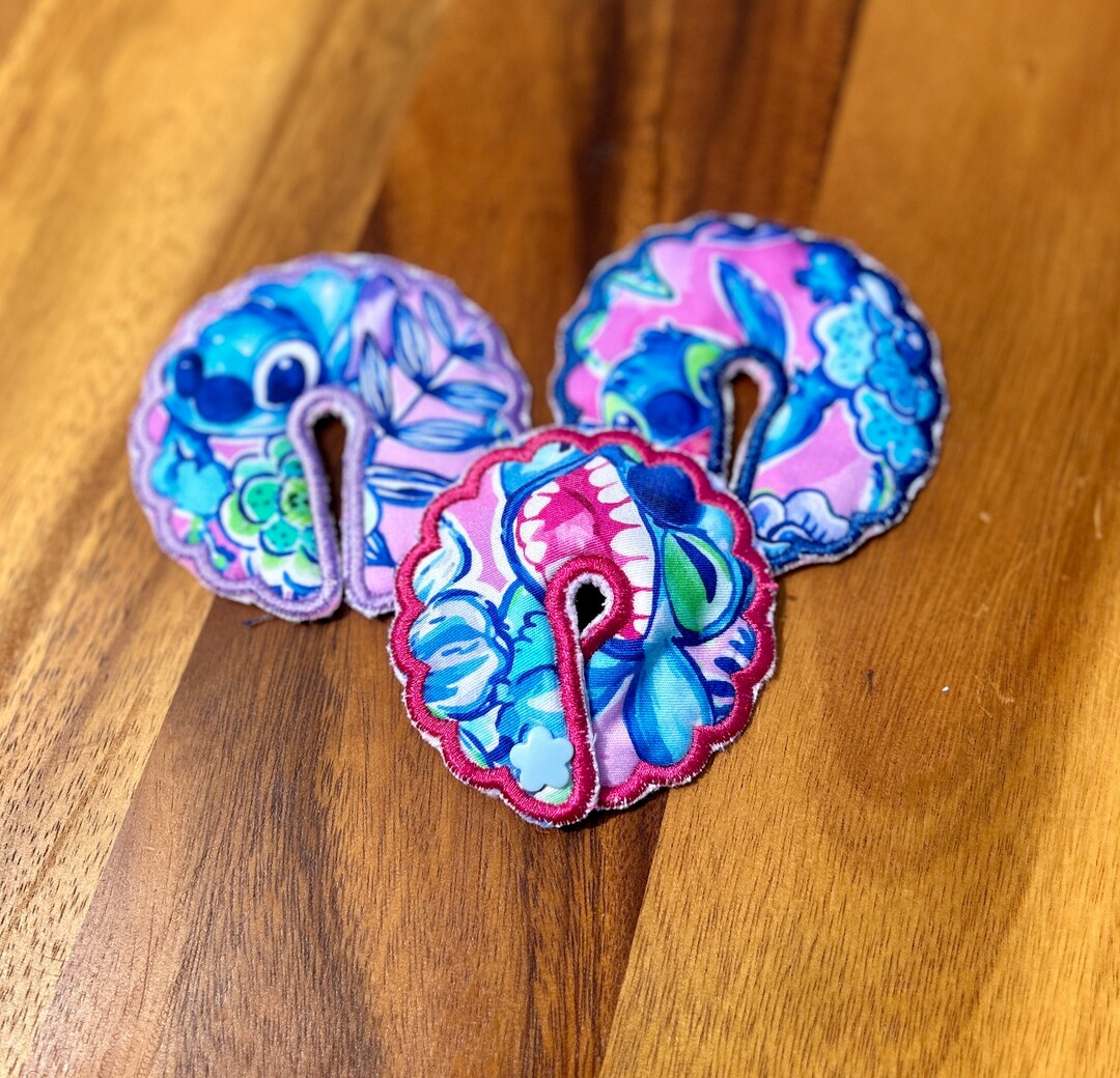 Girls Feeding Tube Pads, AMT Button Pads, Scalloped Character Blue Guy ...