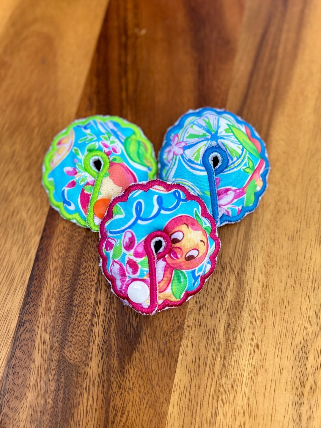 Girls Feeding Tube Pads, AMT Button Pads, Scalloped Character Blue Guy ...