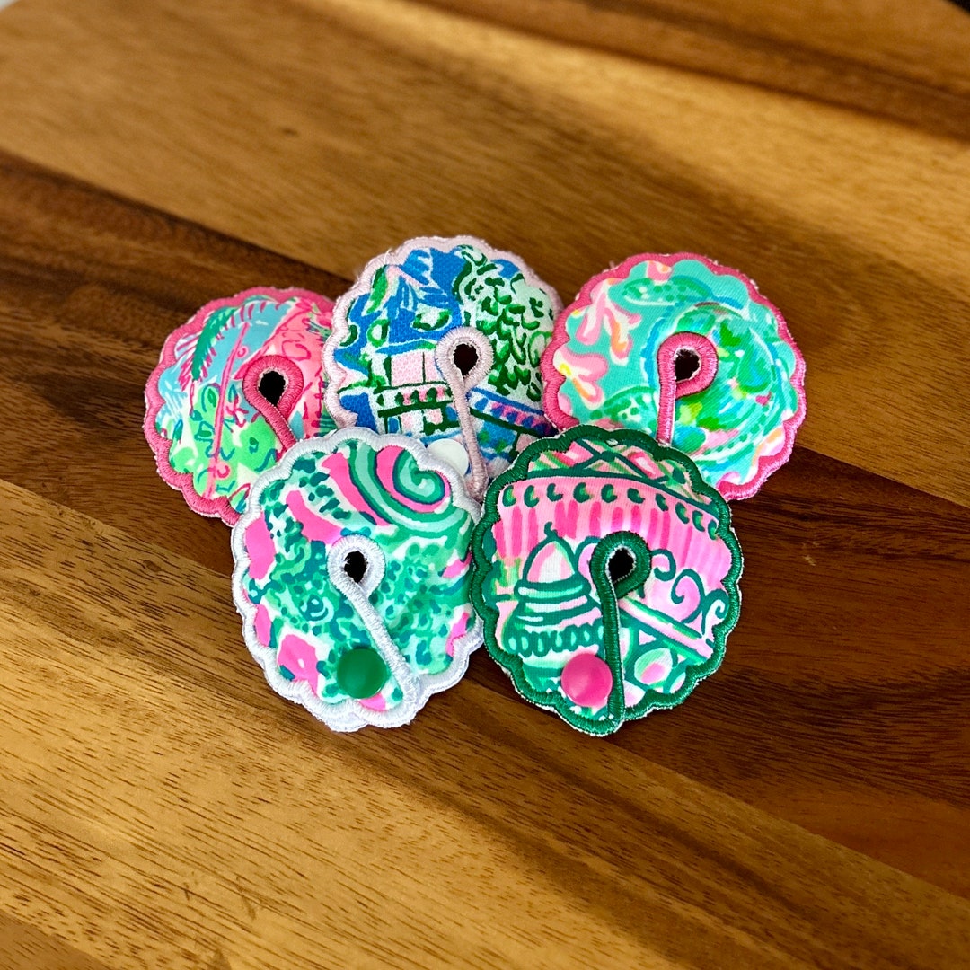 Girls Feeding Tube Pad, AMT Button Pad, Scalloped Preppy G-tube Pad - Etsy