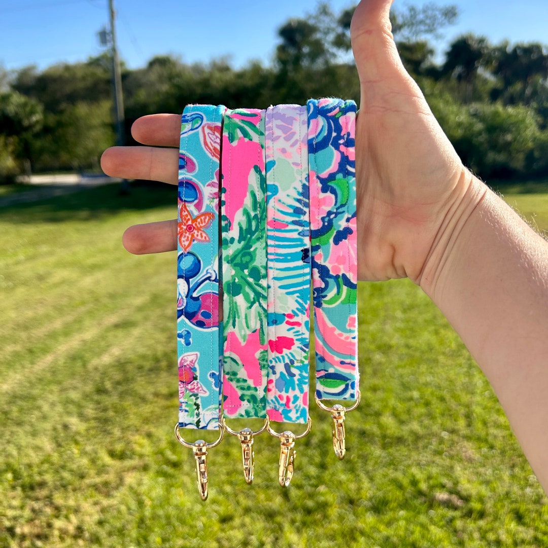 Preppy Keychain Lobster Claw Clip Palm Beach Prints - Etsy