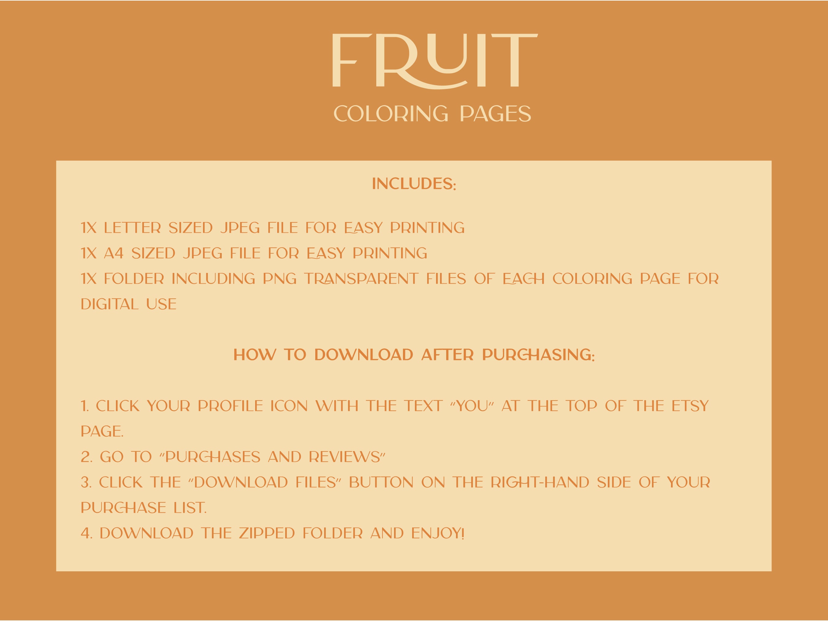 21 Printable Coloring Pages, Fruit Coloring Pages, Print at Home ...