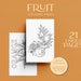 21 Printable Coloring Pages, Fruit Coloring Pages, Print at Home ...