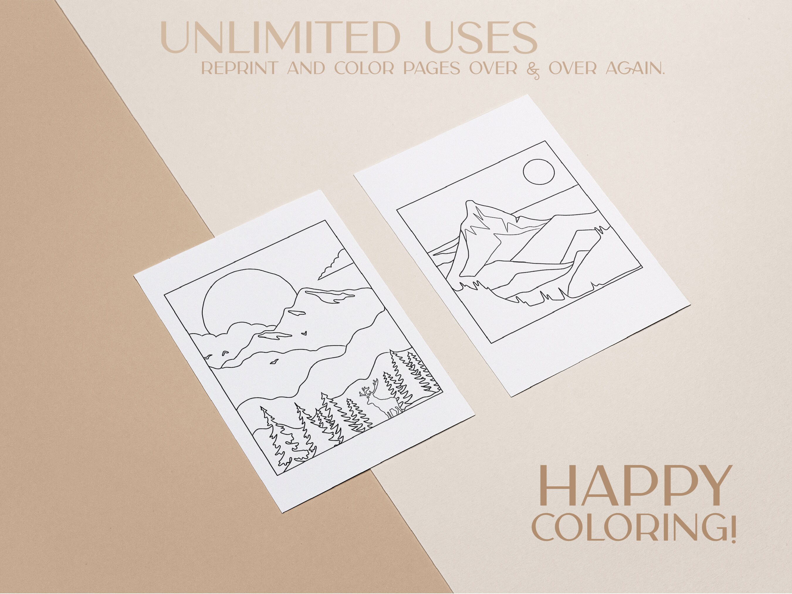 21 páginas para colorear imprimibles, página para colorear Boho ...