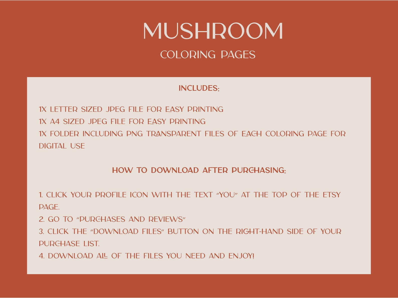 21 Printable Coloring Page, Fungi Coloring Page, Print at Home Digital ...