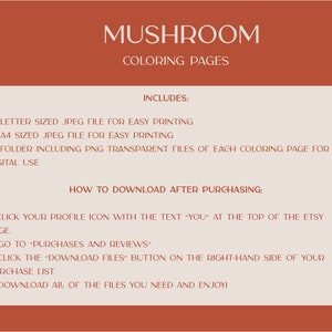 21 Printable Coloring Page, Fungi Coloring Page, Print at Home Digital ...