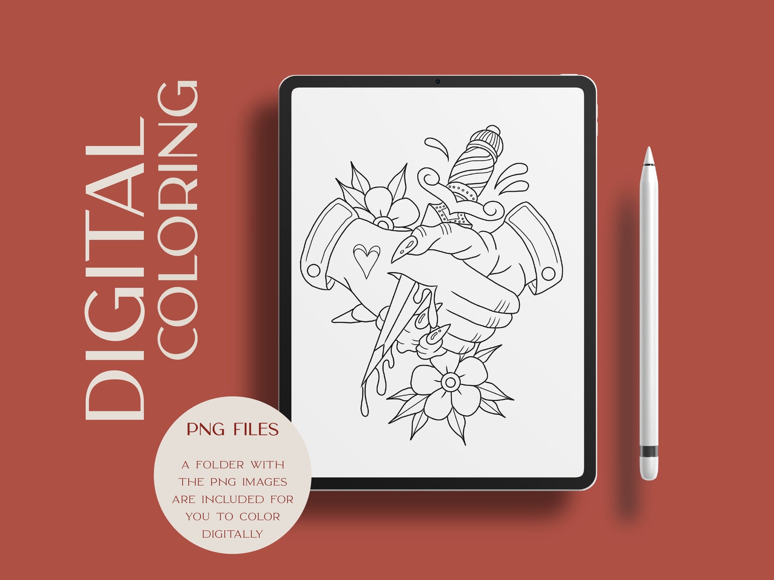 21 Printable Coloring Pages Traditional Tattoo Coloring - Etsy