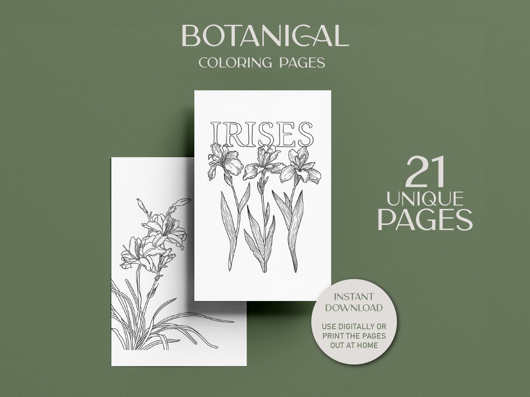 21 Printable Coloring Pages, Floral Coloring Pages, Print at Home ...