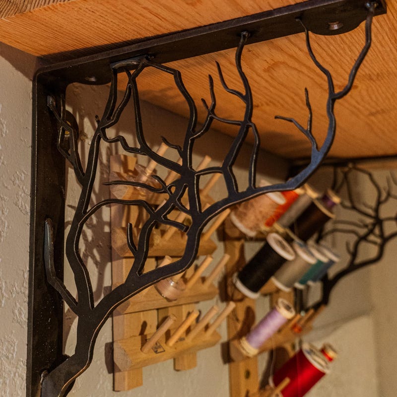 Tree Branch Shelf Bracket - Etsy