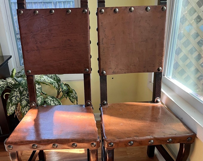 Reserved for Travis-pair Spanish Revival Heritage Chairs-solid Wood ...