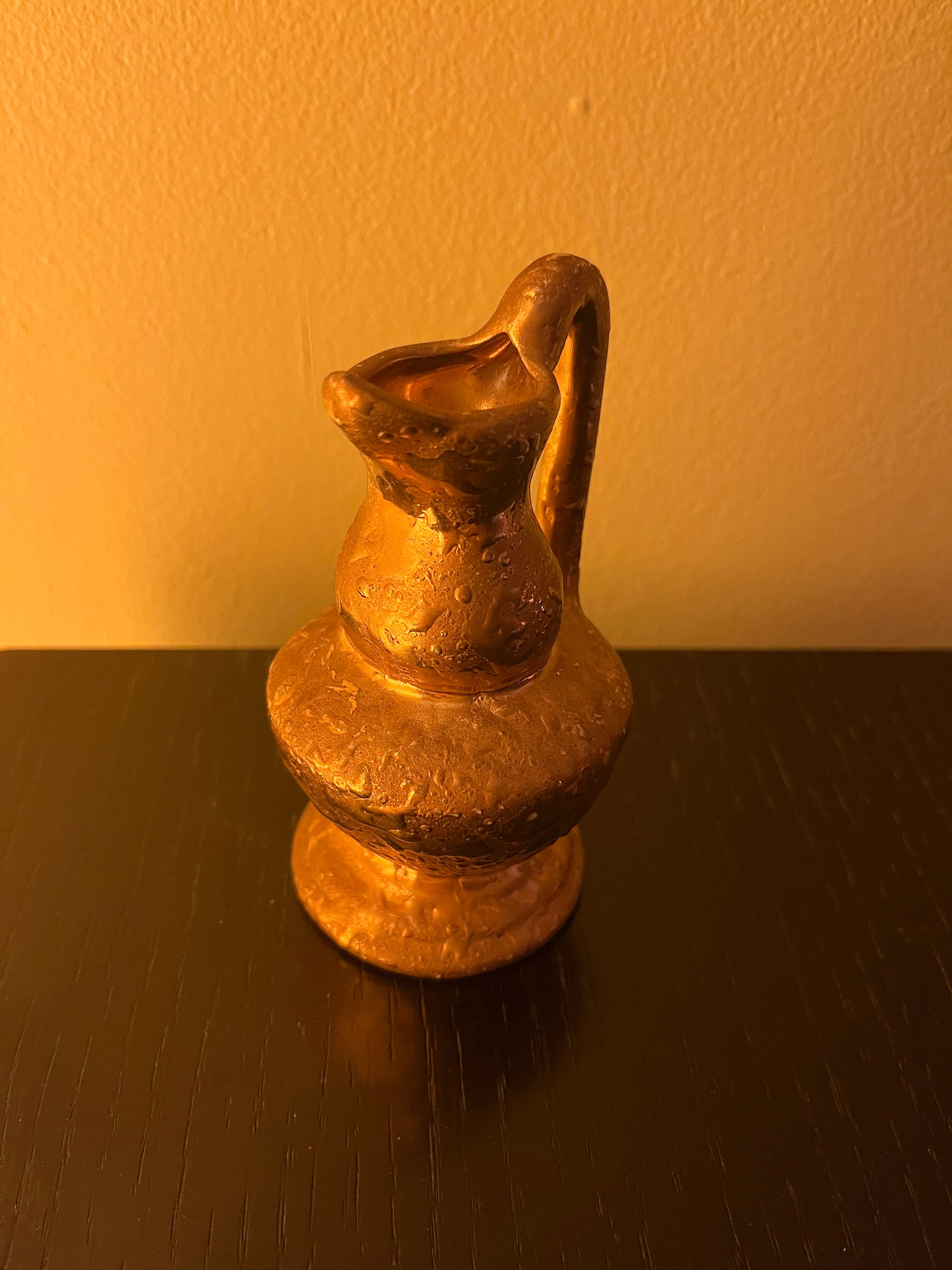 Warranted 22kt Gold Pitcher-unique Shape Decorative Vase-shining Day ...