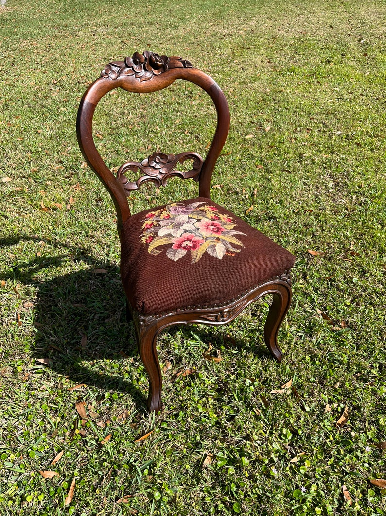 Ornate Victorian Chair-balloon Back Side Chair W/ Amazing Carving ...