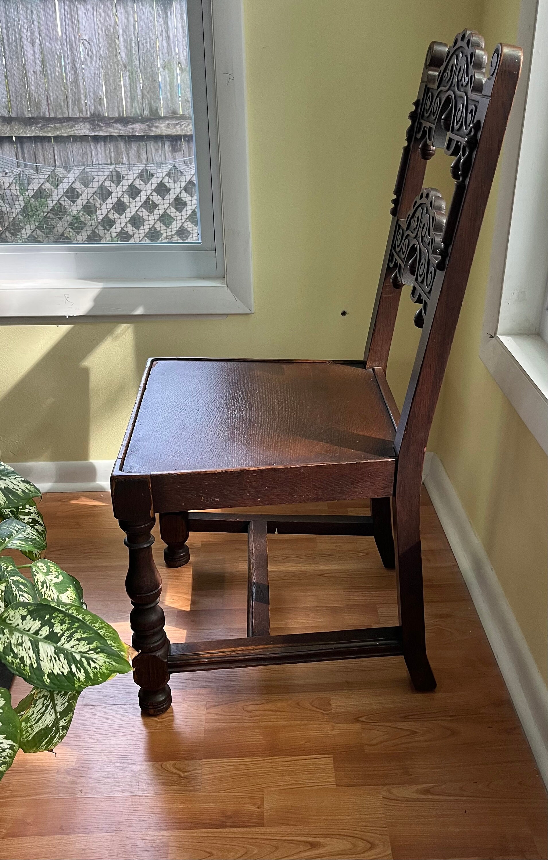 Rarefind Antique Chair-17th Century English Derbyshire Style Oak Back ...