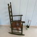 Beautiful Ladder Back Rocker Frame-antique Green&gold Wooden Rocking ...