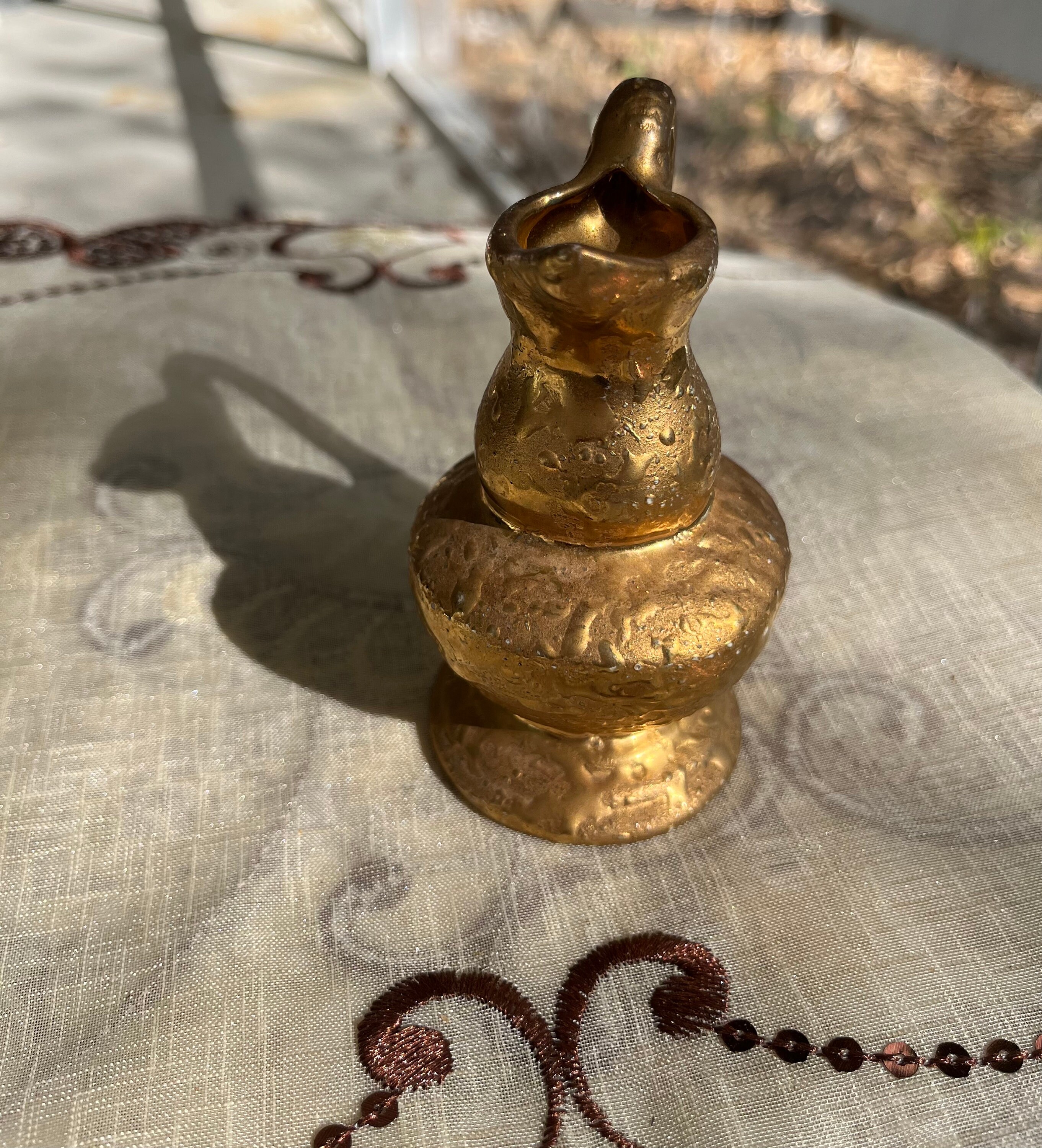 Warranted 22kt Gold Pitcher-unique Shape Decorative Vase-shining Day ...