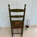 Beautiful Ladder Back Rocker Frame-antique Green&gold Wooden Rocking ...