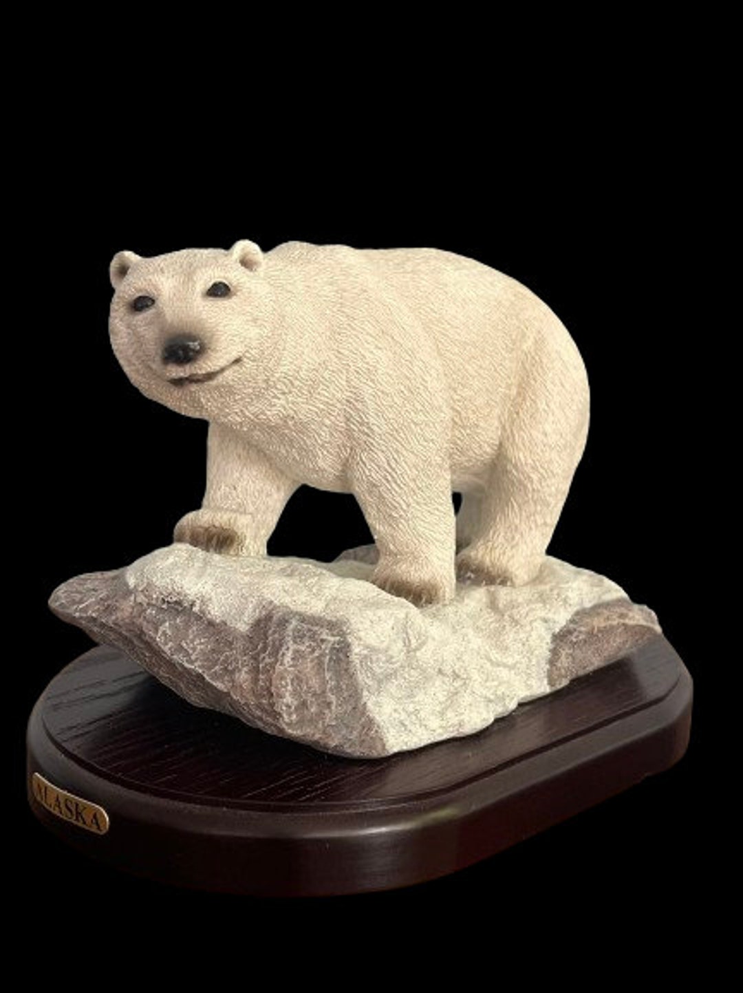 Smiling Polar Bear Statue-walking on Ice Bear Figurine-alaska Wild Life ...
