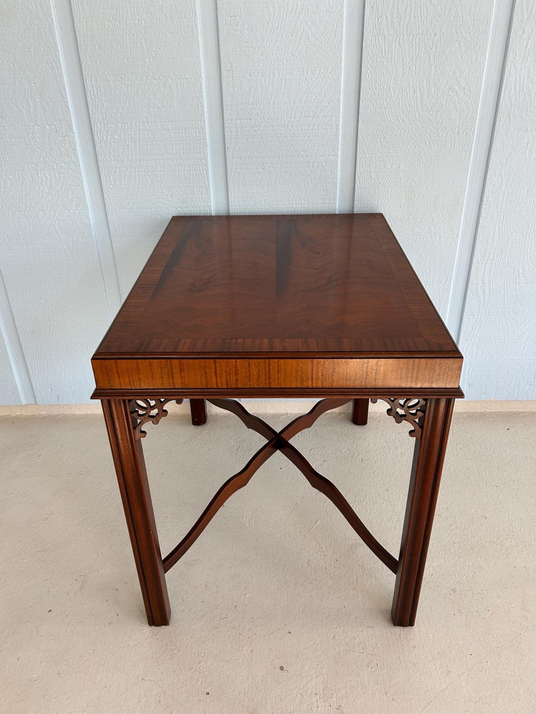 Rare Find Antique Tea Table-flame Mahogany Card Table-chippendale Style ...