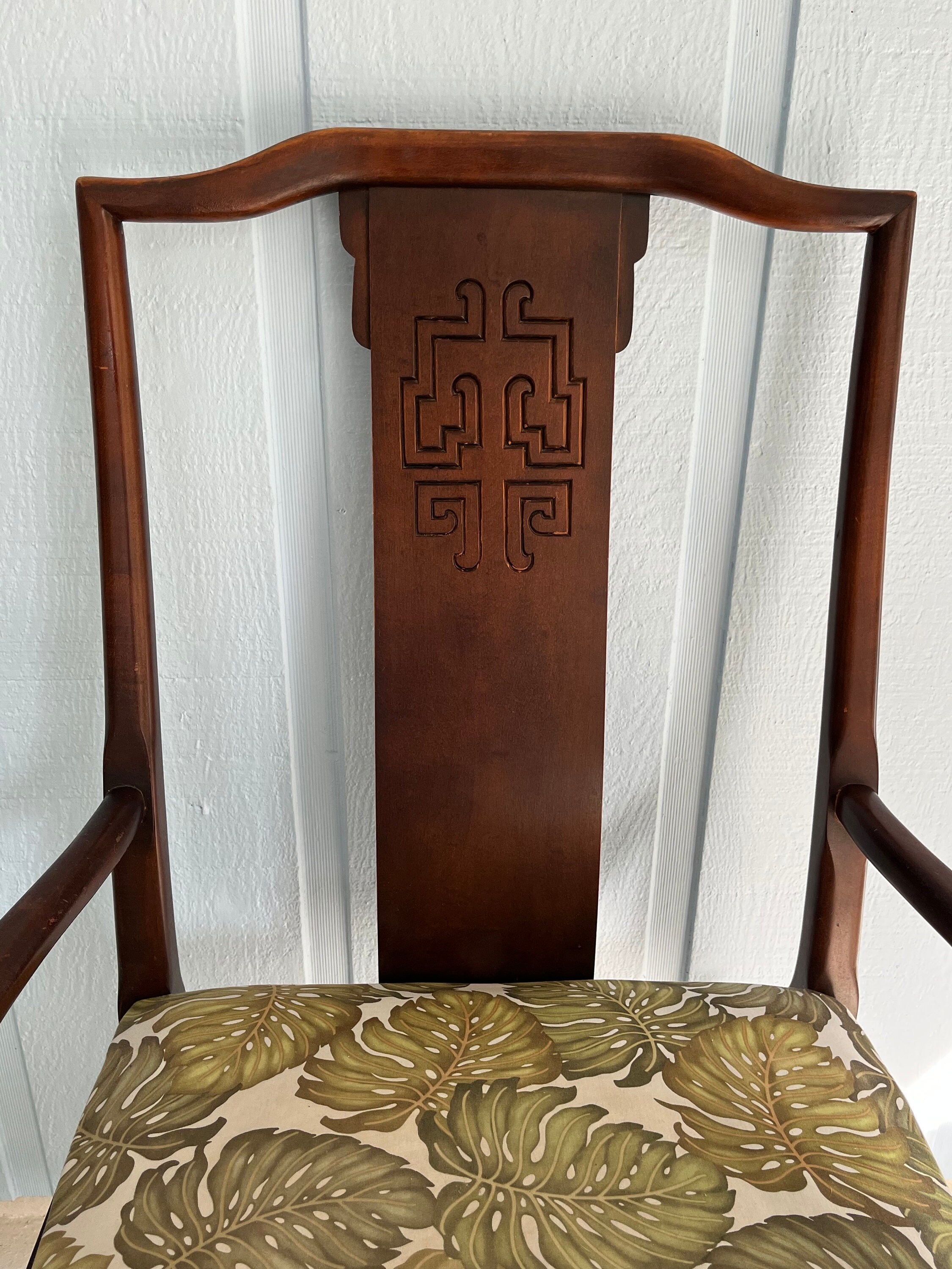 CENTURY FURNITURE Asian Armchair-vintage Oriental Desk Chair ...