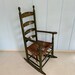 Beautiful Ladder Back Rocker Frame-antique Green&gold Wooden Rocking ...