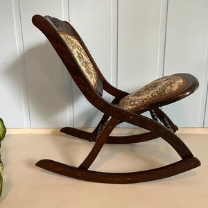 Victorian Flower-top Folding Rocker-kid Size Rocking Chair-floral ...