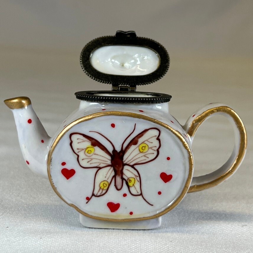 Vintage Teapot Jewelry Box Trinket Box, Cute Ring Holder Dish, Teapot ...