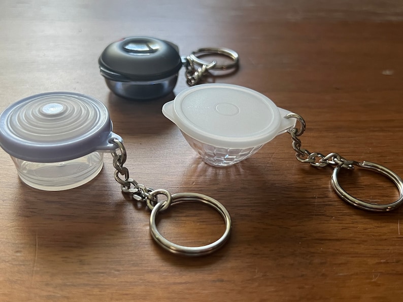 Miniature Tupperware Keychain - Etsy