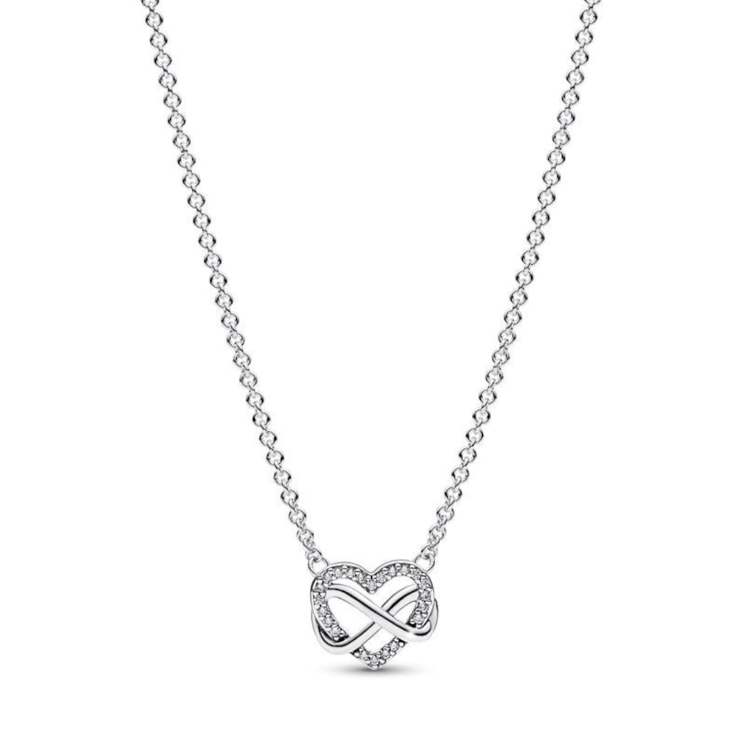 Pandora Infinity Asymmetrical Heart Collier Necklace Eternal Love ...