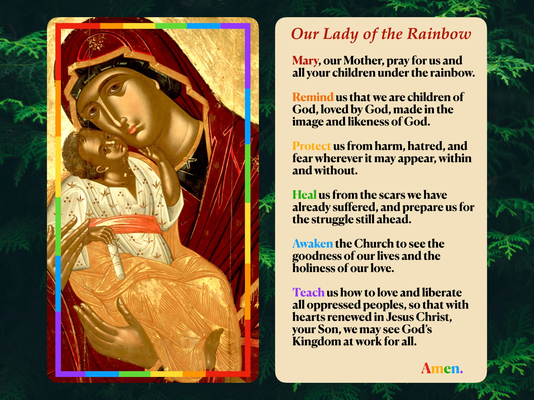 Jesus, Mary, & Joseph Holy Cards for LGBT Queer Catholics Roman ...