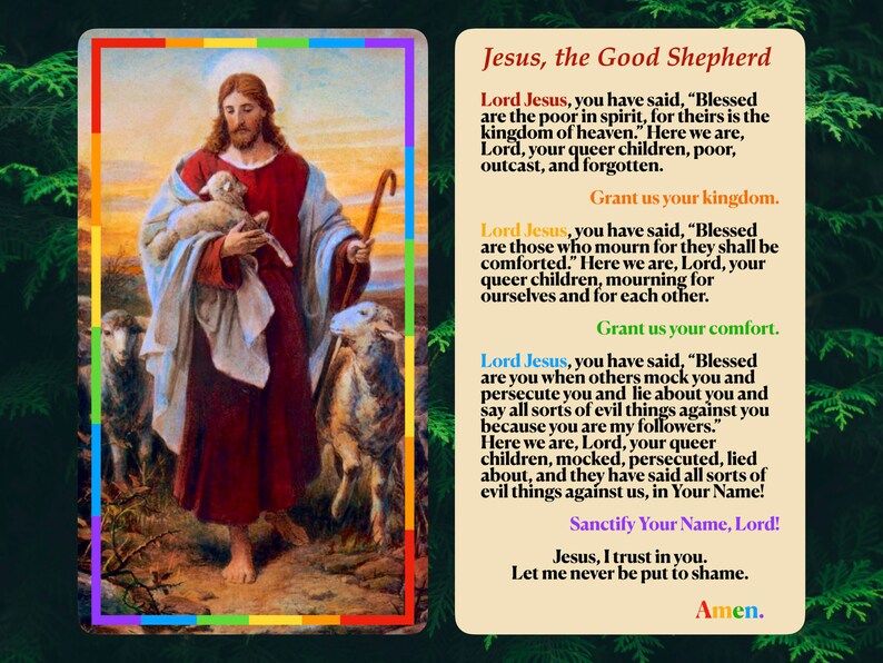 Jesus, Mary, & Joseph Holy Cards for LGBT Queer Catholics Roman ...