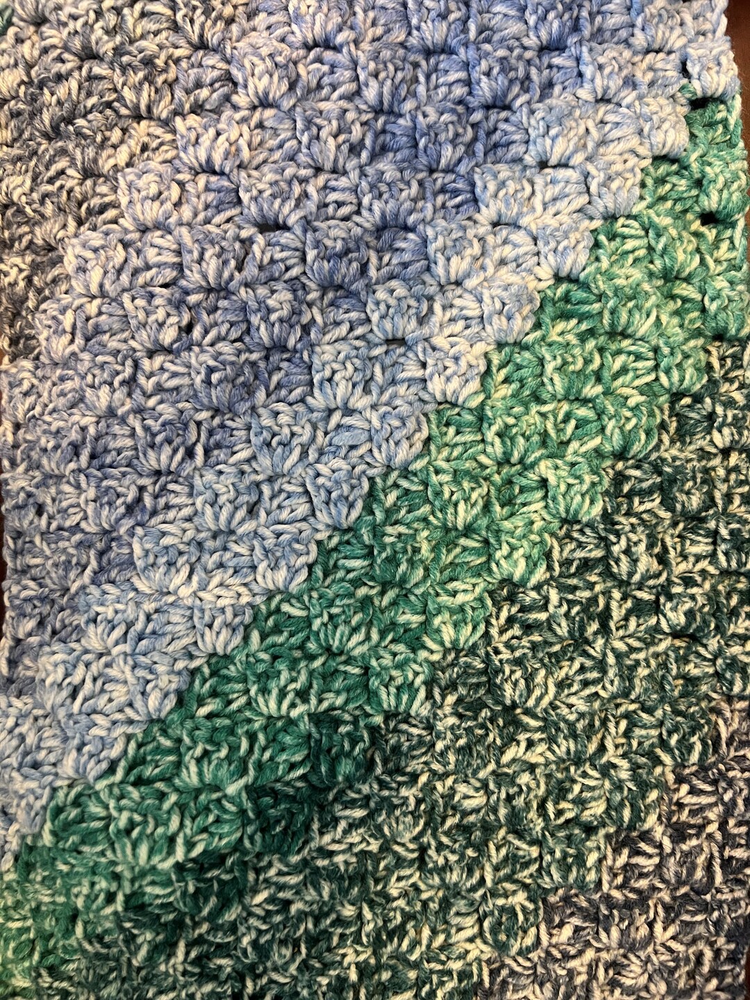 Shades of Bluey-green Long Scarf - Etsy